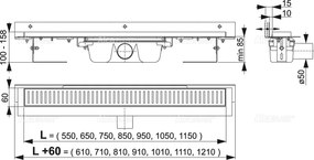 Alcaplast APZ4-1150 Flexible liniový podlahový žlab