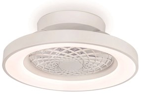 Mantra Tibet Mini , stropní svítidlo s ventilátorem a dálkovým ovladačem, LED 70W 2700K-5000K, bílá. průměr 53cm