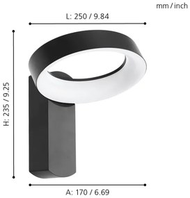Eglo 97307 - LED Venkovní nástěnné svítidlo PERNATE LED/11W/230V IP44