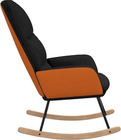 Houpací křeslo černé textil 341048