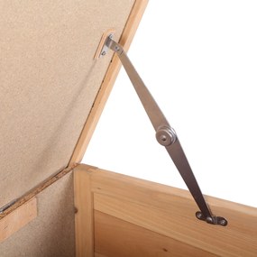 Klec pro malé zvířata PawHut s podnosem a asfaltovou střechou, venkovní i vnitřní, z jedlového dřeva, Přirodní+Černá 112 x 50 x 54 cm