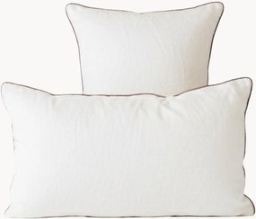 Sada lněných povlaků na polštáře White Natural, 2 díly