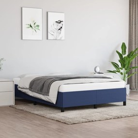 Rám postele modrý 140 x 190 cm textil,  347064
