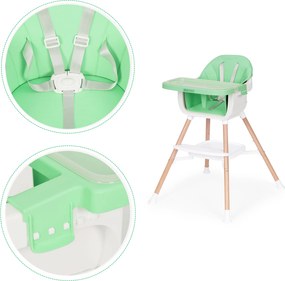 Dětská židlička 2v1 BABY ECOTOYS zelená