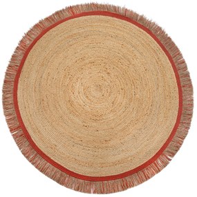Flair Rugs, Kusový koberec Kahana Terracotta kruh, 180x180 (průměr) kruh, oranžová, chodba / předsíň