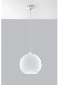 Lustr SOLLUX Ball E27 1x60W bez zdroje SL.0256 bílé sklo