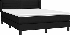 Box spring postel s matrací černá 140 x 190 cm textil 3126319
