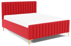 Eka Čalouněná postel SUTRA+ 180x200 cm Barva látky Trinity: (2309) Červená, Úložný prostor: S dřevěným rámem úložného prostoru
