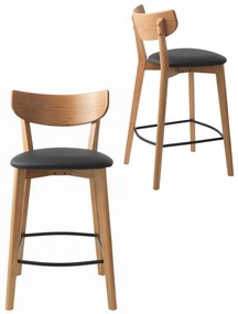 Barová židle Pero (41114202), imitace kůže, černá