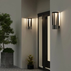 Lucande Overa LED venkovní nástěnné světlo, kulaté