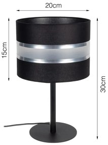 Stolní lampa CORAL 1xE27/60W/230V černá