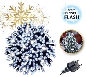 Flamenco Mystique Dekorativní Vánoční LED Osvětlení 100 světel, Cold White + Flashing White, pro vnitřní/venkovní použití