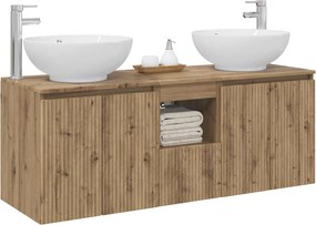 Sada koupelnových skříněk 3 ks Dub artisan 49,5 x 44,5 x 65 cm 3405706