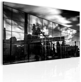 Industriální obraz černobílý Velikost (šířka x výška): 150x100 cm