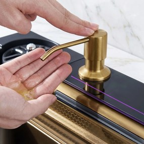 Rea, Multifunkční ocelový dřez 10 v 1 REA Alonzo Brush Gold, ZLE-06419