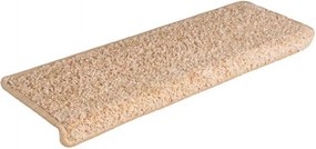 Schodové rohože 15 ks 65 x 21 x 4 cm zlaté obdélníkové okraje 326202