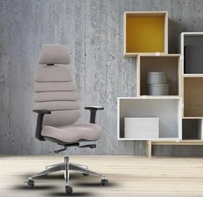 MERCURY Ergonomická kancelářská židle WORKEASE - šedá látka