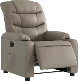 Elektrické polohovací křeslo cappuccino umělá kůže 3206591