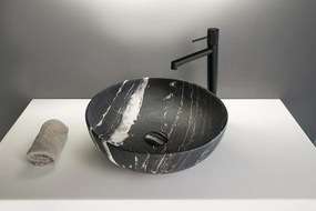 Sapho Sapho, RONDANE keramické umyvadlo na desku průměr 41cm, carnico marmor, AR435CM