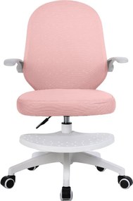 Dětská otočná židle Neoseat JUNI 012 s podnoží — látka, růžová