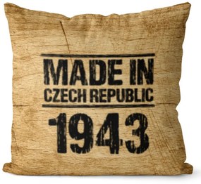 Polštář Made In + rok (Velikost: 55 x 55 cm, rok: 1943)