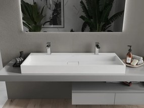 Mexen Ava umyvadlo na desku z konglomerátu 2/O 120 x 46 cm, bílá - 23011202