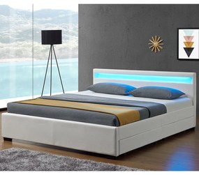 Čalouněná postel Lyon 140 x 200 cm - bílá