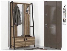 Předsíňová sestava v dekoru ořechového dřeva Santora