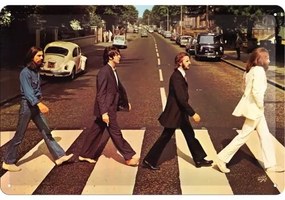 Plechová cedule Beatles - Abbey Road, (20 x 30 cm)
