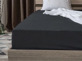 Jersey prostěradlo antracitové 90 x 200 cm