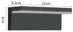 Brilagi - LED Venkovní nástěnné svítidlo TESSI LED/10W/230V černá IP54