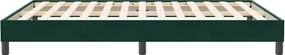 Postel Box Spring bez matrace tmavě zelená 140x210 cm samet 3315828