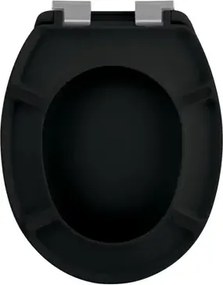 Spirella NEELA WC prkénko matné černé / soft-close / duroplast