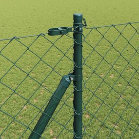 Řetězová plotová konstrukce s hroty 10 x 1,6 m Zelená Síťovina 3351161