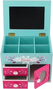 TEDDIES Šperkovnice Princess se zrcátkem / Šperkovnice / Dřevěná / 3 z
