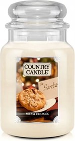 Milk & Cookies – Country Candle – velká vonná svíčka se dvěma knoty