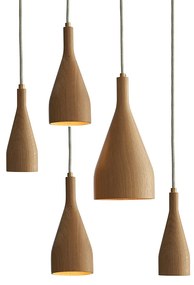 Dřevěné designové svítidlo Timber Chandelier 5 Dekor: Přírodní dubové dřevo