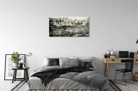akrylový obraz Španělsko Obec stromy 100x50 cm