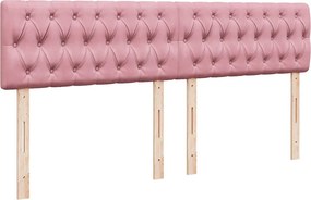 Box spring postel s matrací růžová 180x200 cm samet 3287817
