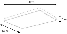 LED Stropní svítidlo FELIZ LED/50W/230V 4000K 40x60 cm černá