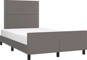 Rám postele bez matrace šedý 120x190 cm umělá kůže 3270558