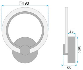 Toolight Moderní nástěnné LED osvětlení Crystal D44 LHJ067-W chrom