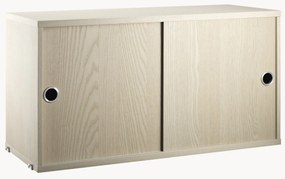 Skříňka pro modulární regálový systém's posuvnými dveřmi String System