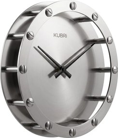 KUBRi 0770 - Luxusní industriální hodiny z nerez oceli vyrobené v Česku