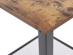 Boční stolek z tmavého dřeva s černým ASTON Beliani