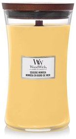 WoodWick vonná svíčka s dřevěným knotem velká Seaside Mimosa 609 g