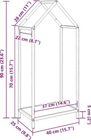 vidaXL Stojan na palivové dřevo Ocel válcovaná za studena [864298] Barva: Černá