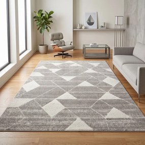 Angel Carpet, Kusový koberec Aurora 11 Grey, 120x170, šedá, kancelář
