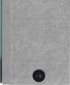 LED koupelnová skříňka se zrcadlem betonově šedá 50x13x70 cm 326488