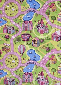 Koberce Breno Metrážový koberec SWEET TOWN 26, šíře role 400 cm, Růžová, Vícebarevné